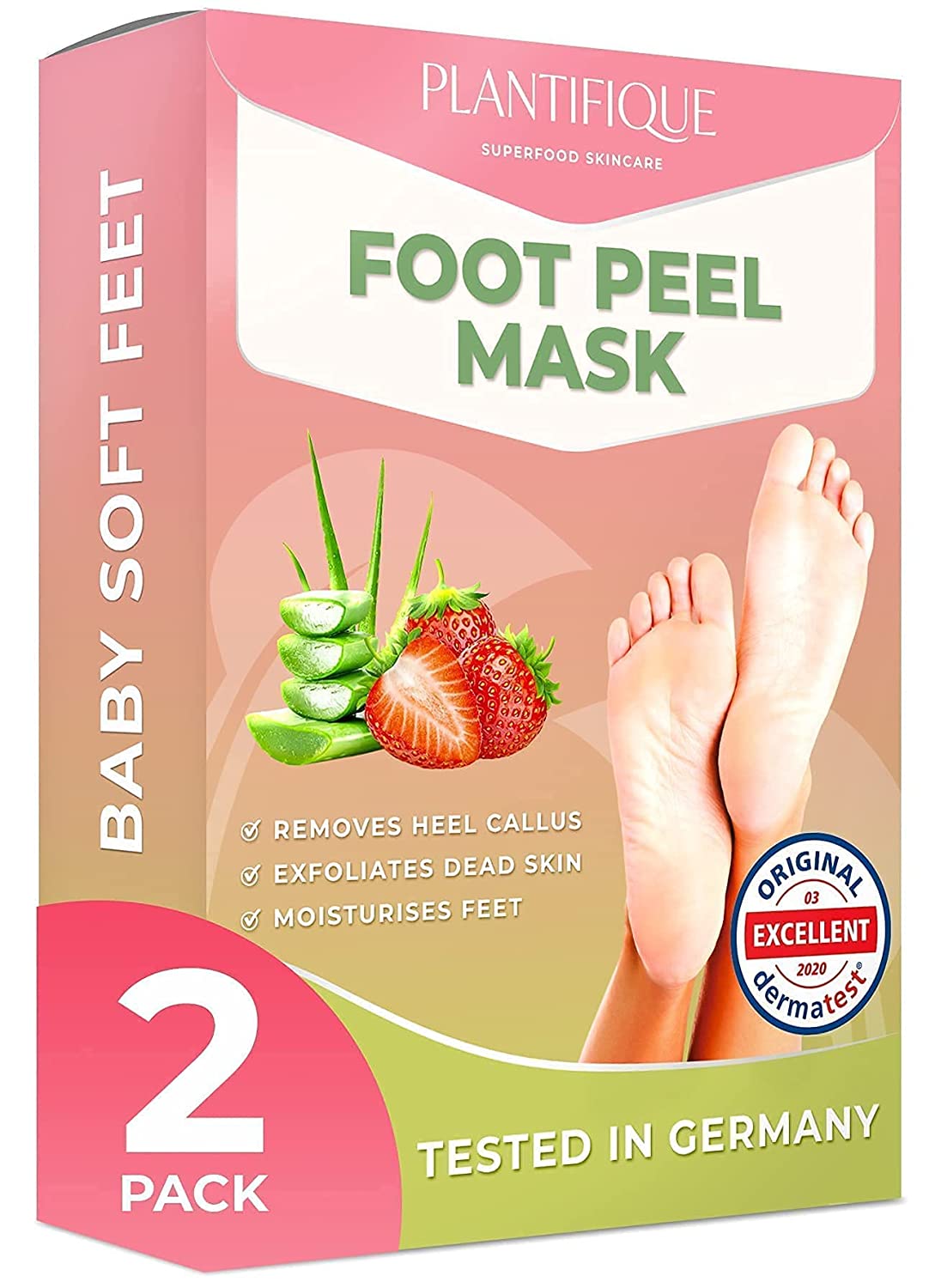 Plantifique Foot Peel Mask - Strawberry and Avocado