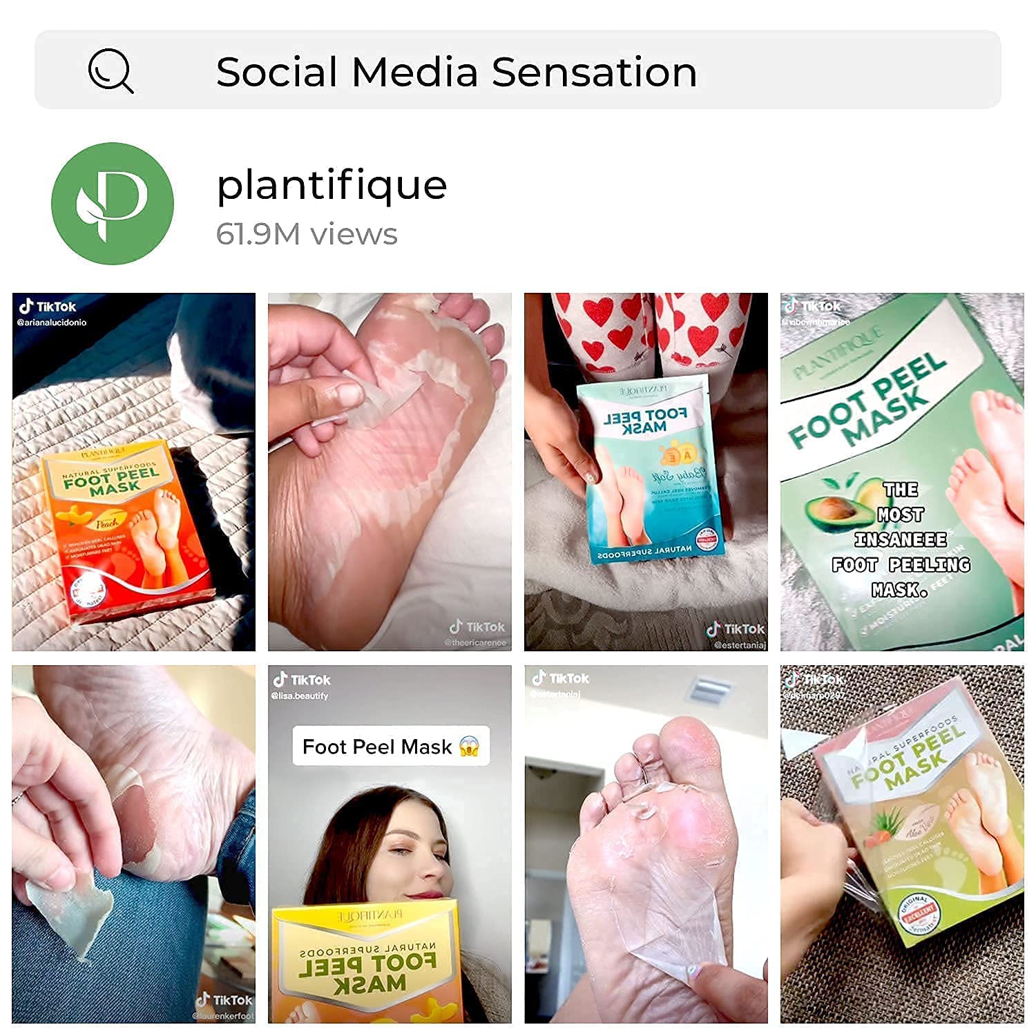 Plantifique Foot Peel Mask - Strawberry and Avocado