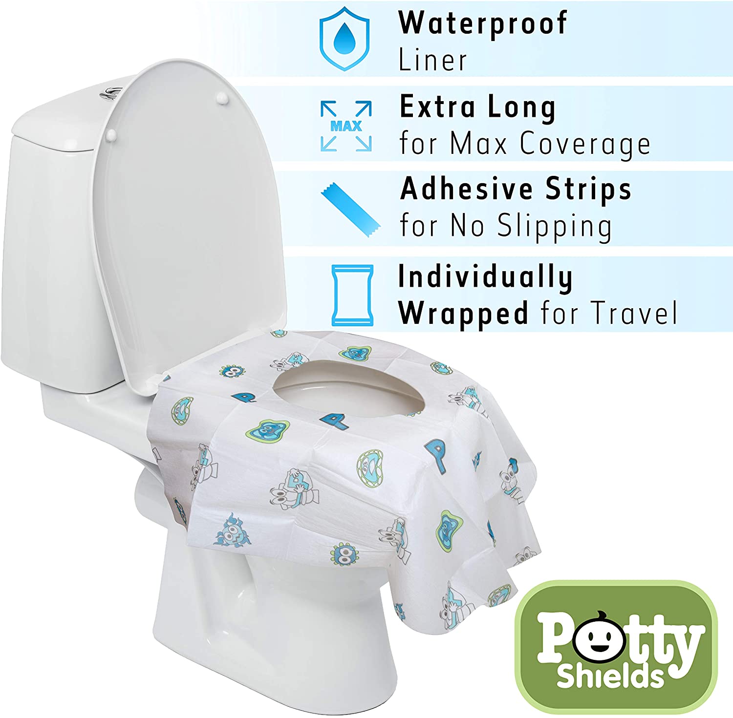 Disposable Toilet Seat Covers for Kids & Adults, 20 Pack - Protect from ...