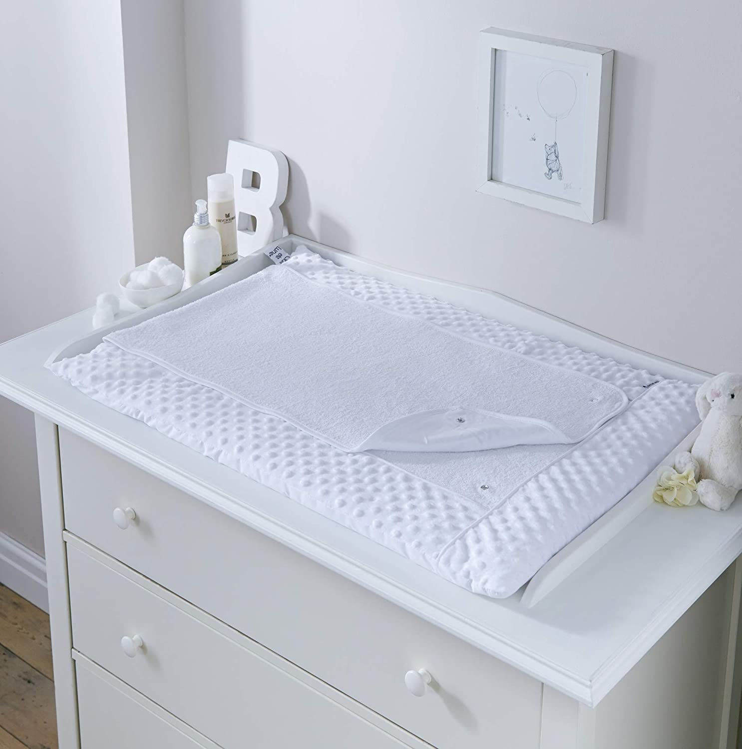 Clair de Lune Dimple Luxury Changing Mat (White)