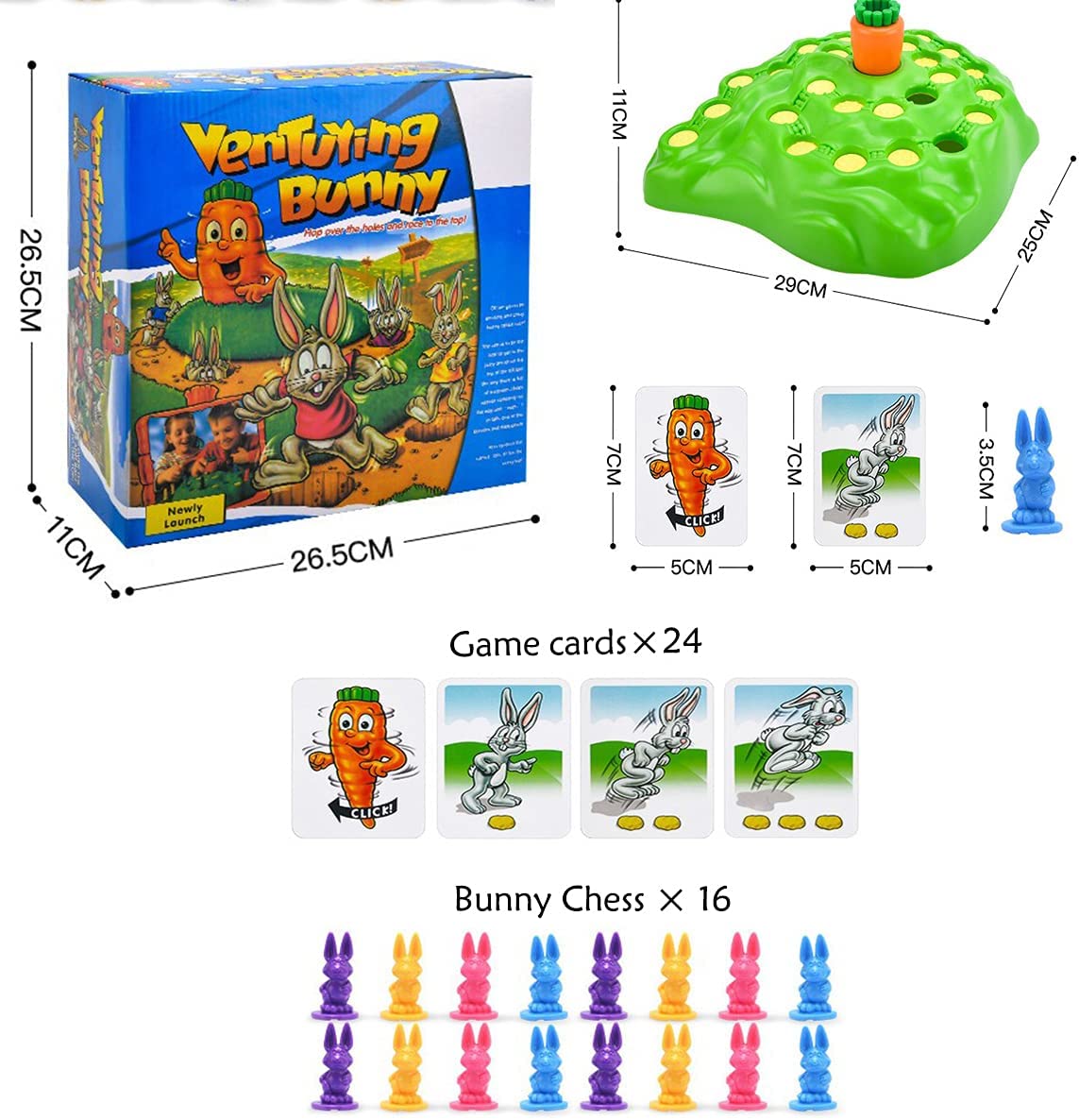 WANBAOLU Funny Bunny Game for Children Age 4 Years and Up - Board Games ...