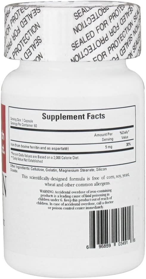 Ferritin - Iron Storage Protein 60 Capsules 5 MG