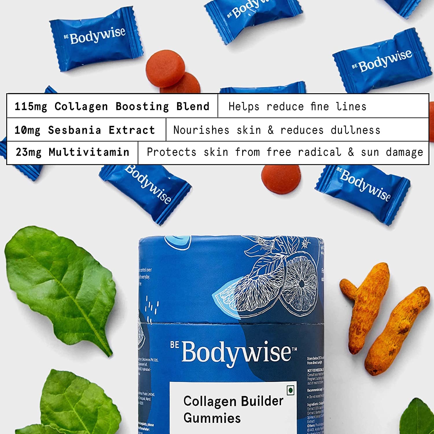 Vishopy Bodywise Collagen Skin Gummies | No Added Sugar | Vitamins for ...