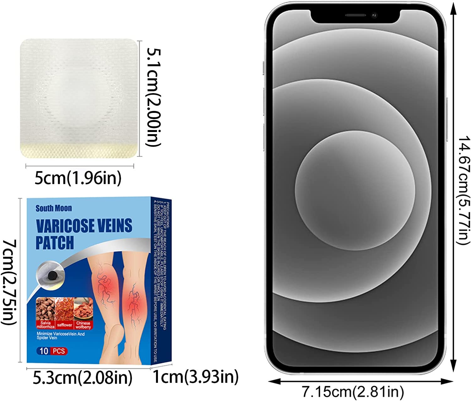 Sunlucky Varicose Veins Patch, Vein Patch Relief Leg Pain, Spider Veins ...