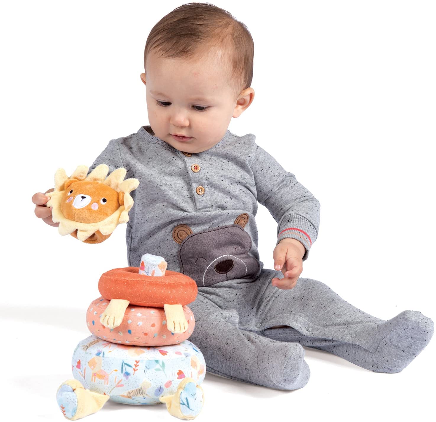 Manhattan Toy Safari Lion Stuffed Animal Baby Stacking Toy