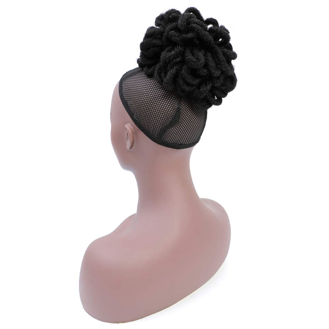 DreadLock Bun Afro High Puff Drawstring Ponytail Hair Bun Hairpieces ...