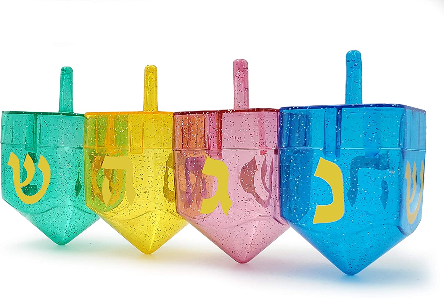 Hanukkah Fillable Dreidel Assorted Colors Can Be Filled with Hanukkah ...