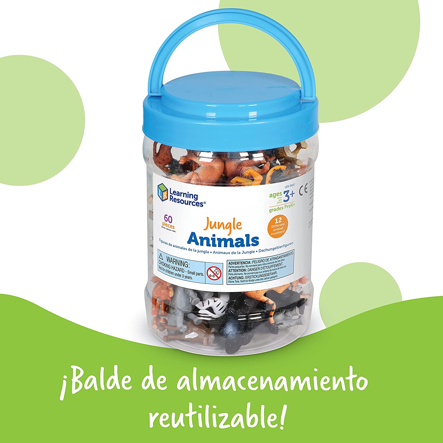 Learning Resources Jungle Animal Counters, Educational Counting and ...