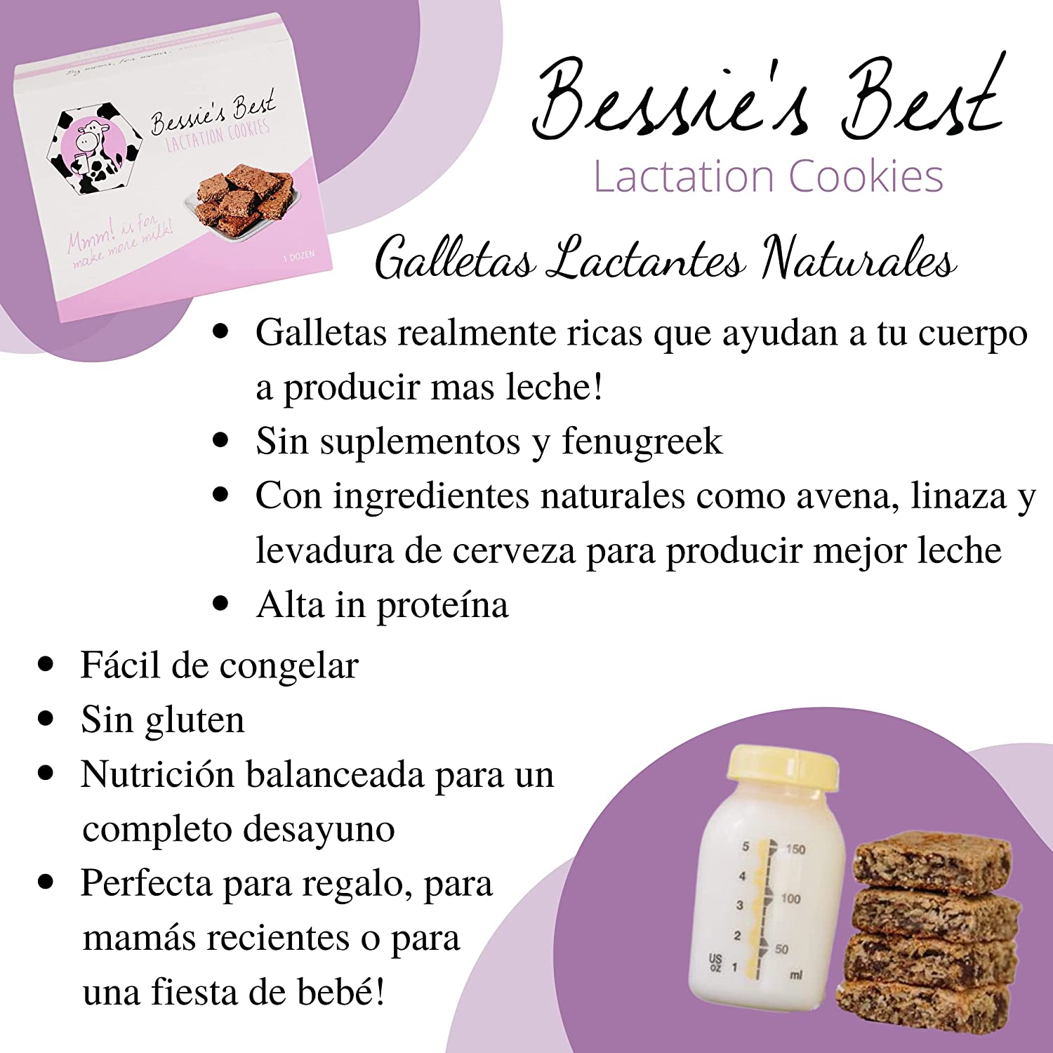 Bessie's Best Lactation Cookies - 9 individually-wrapped soft PB ...