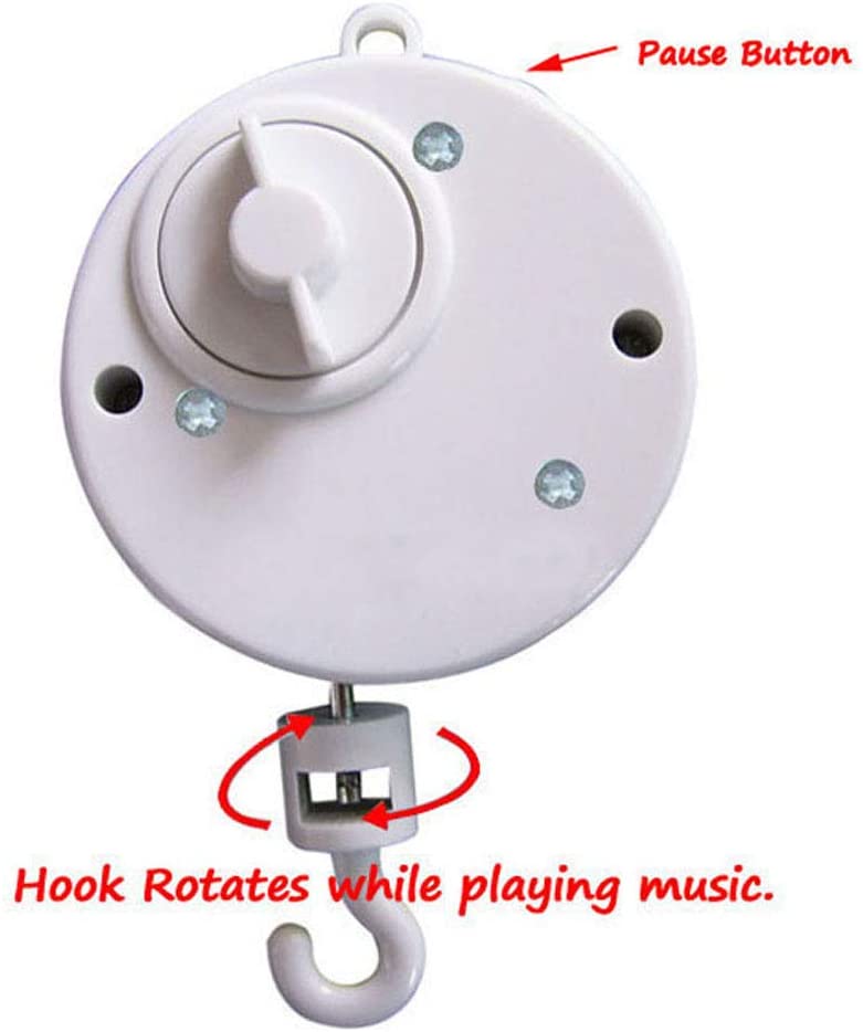 Pursuestar Baby Rotary Mobile Crib Bed Bell Toy Windup Clockwork ...