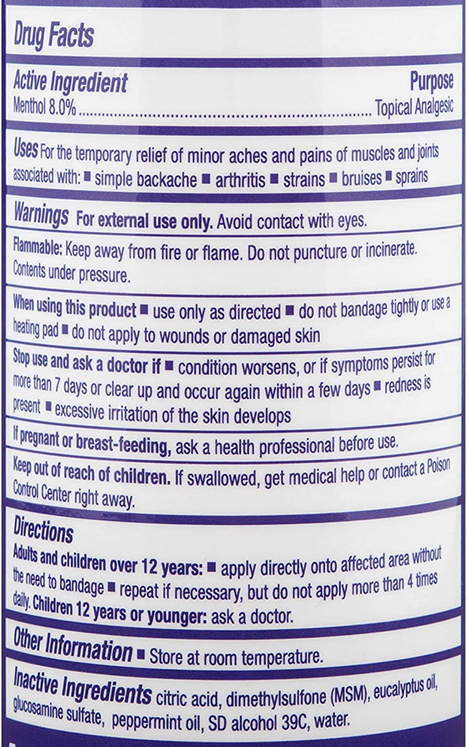 Stopain Extra Strength Continuous Pain Relief Spray, 4 Oz, Relieves ...