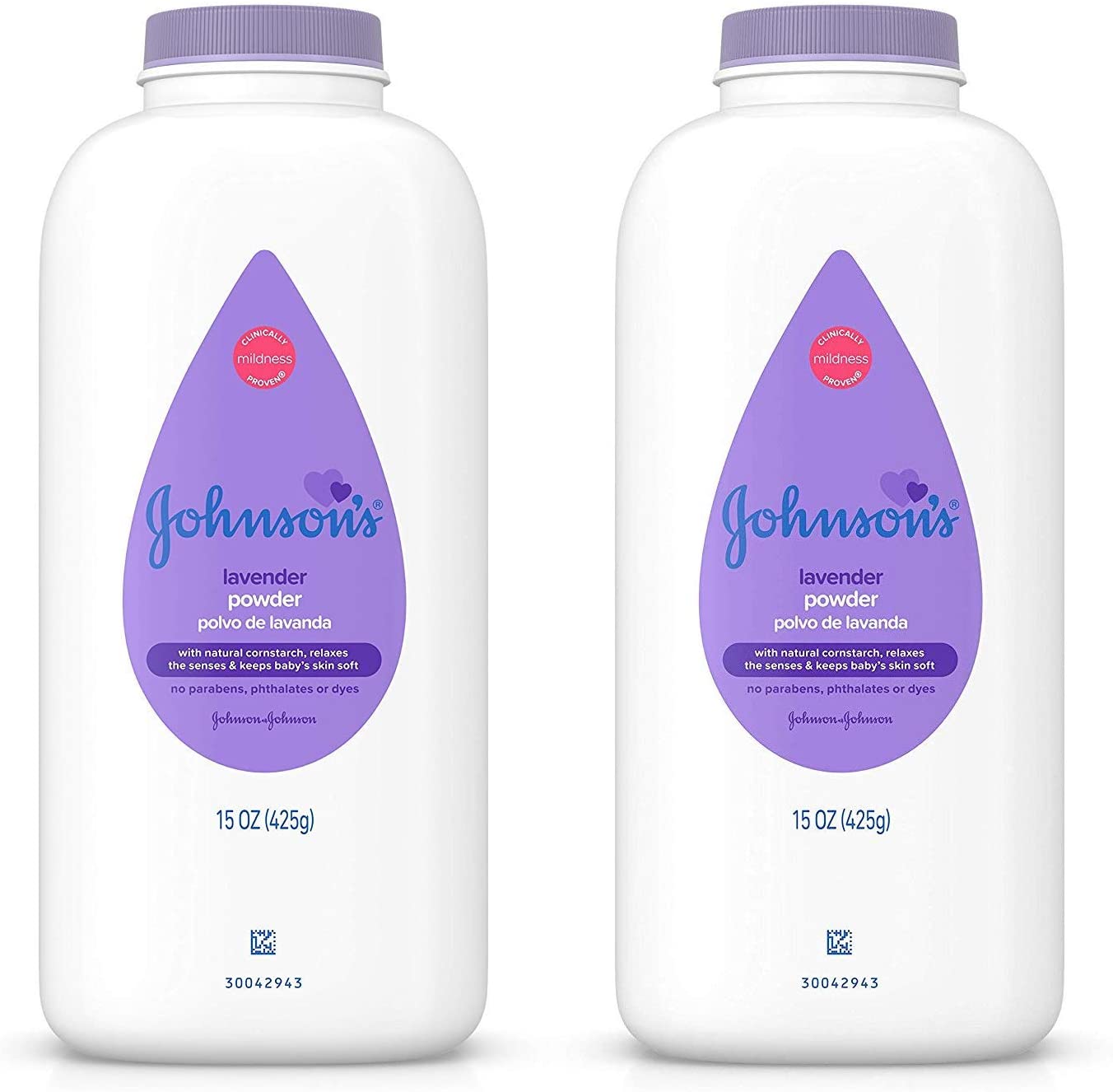 Johnson's Baby Powder, Lavender 15 oz (425 g)(pack of 2)