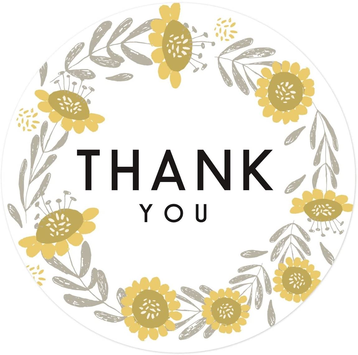 Andaz Press Stylish Bulk Thank You Round Circle Label Stickers, 2-inch ...