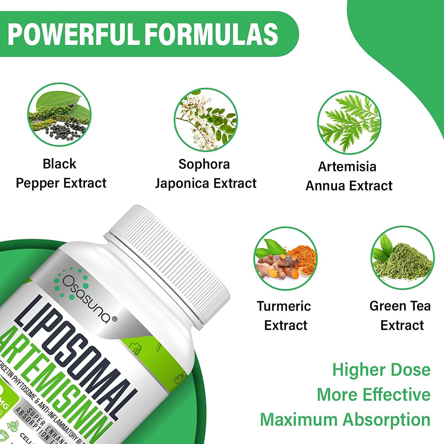 Liposomal Artemisinin 600MG with Quercetin Phytosome, Maximum ...