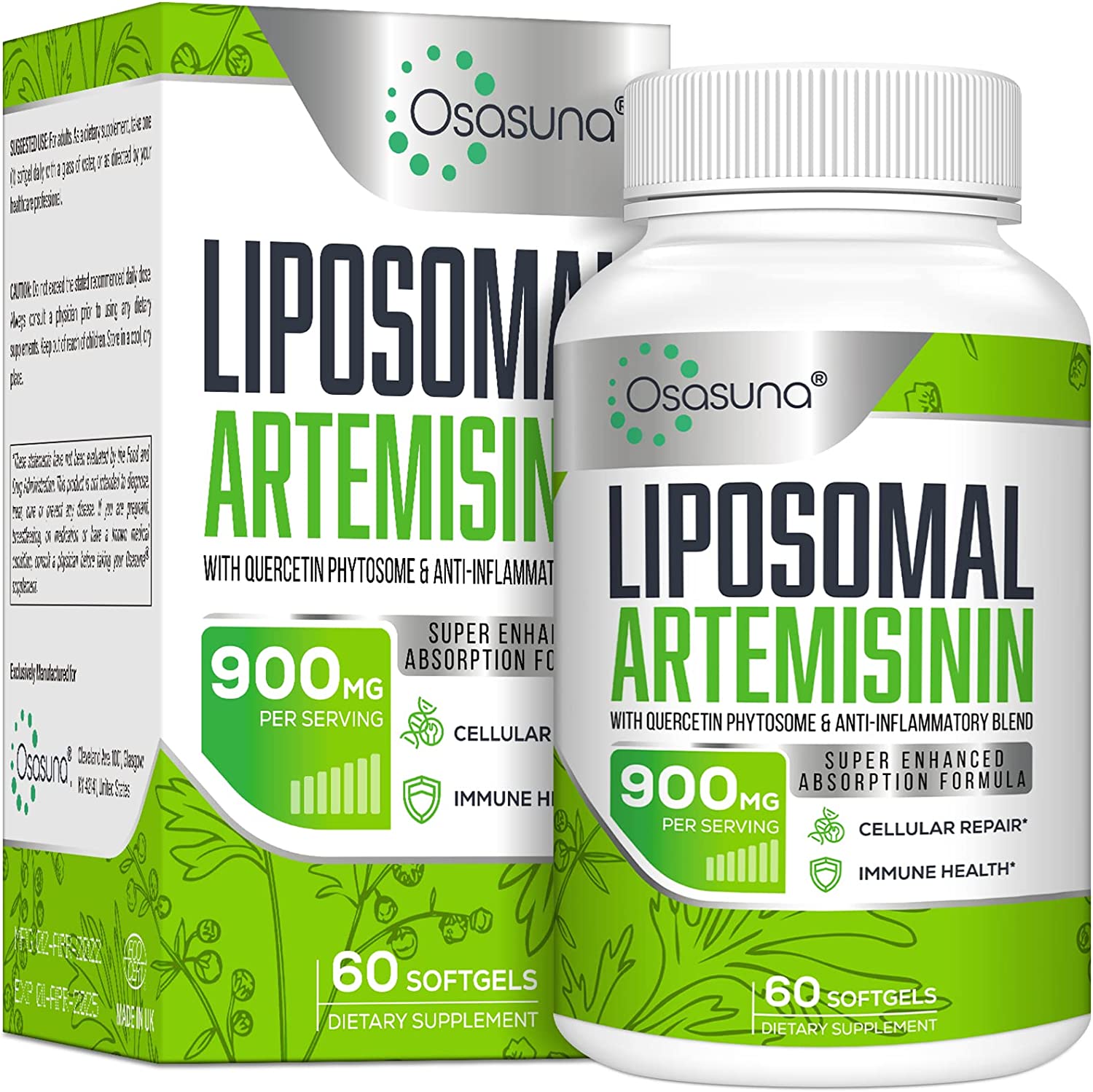 Liposomal Artemisinin 600MG with Quercetin Phytosome, Maximum ...