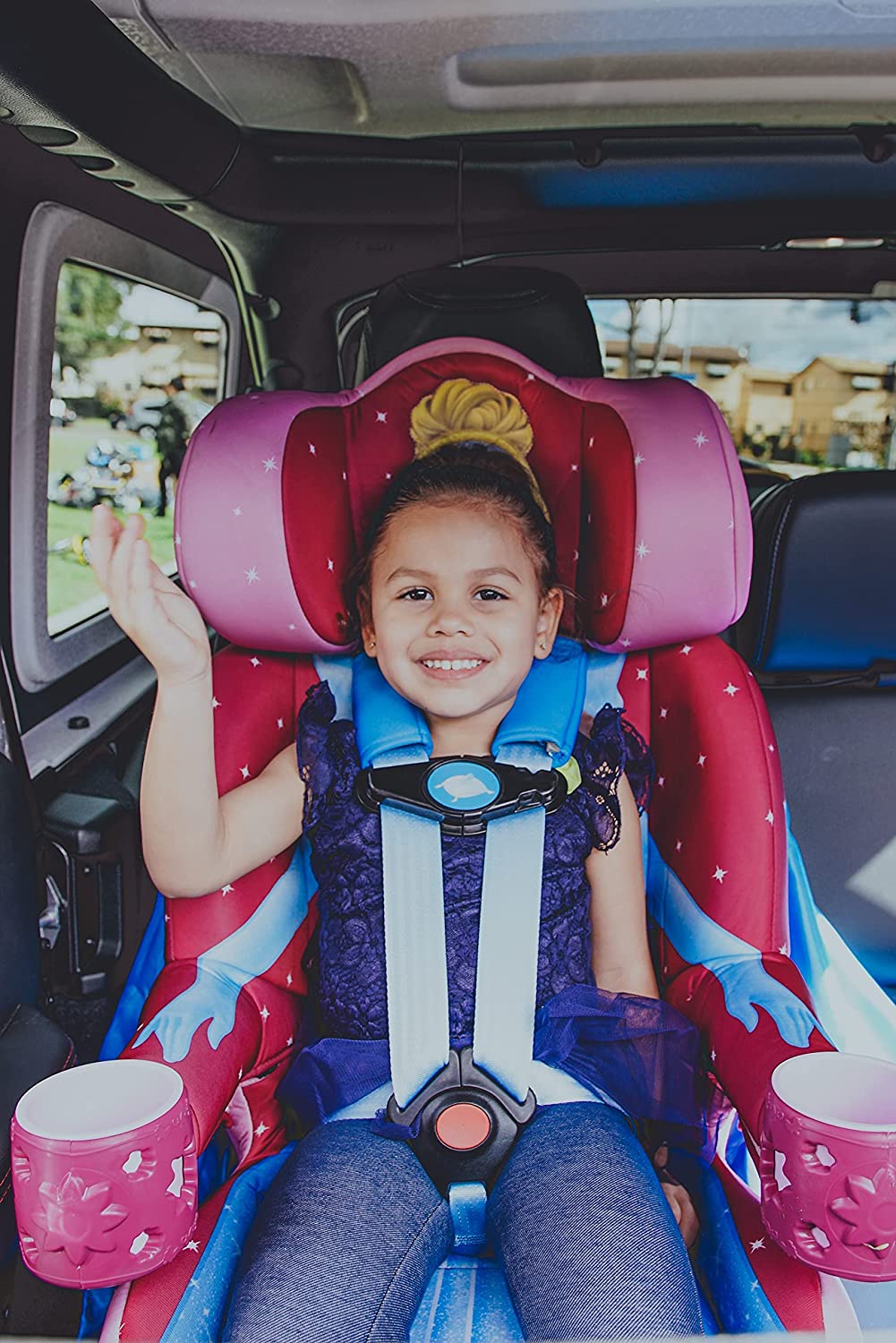 KidsEmbrace 2-in-1 Harness Booster Car Seat, Disney Princess Cinderella ...