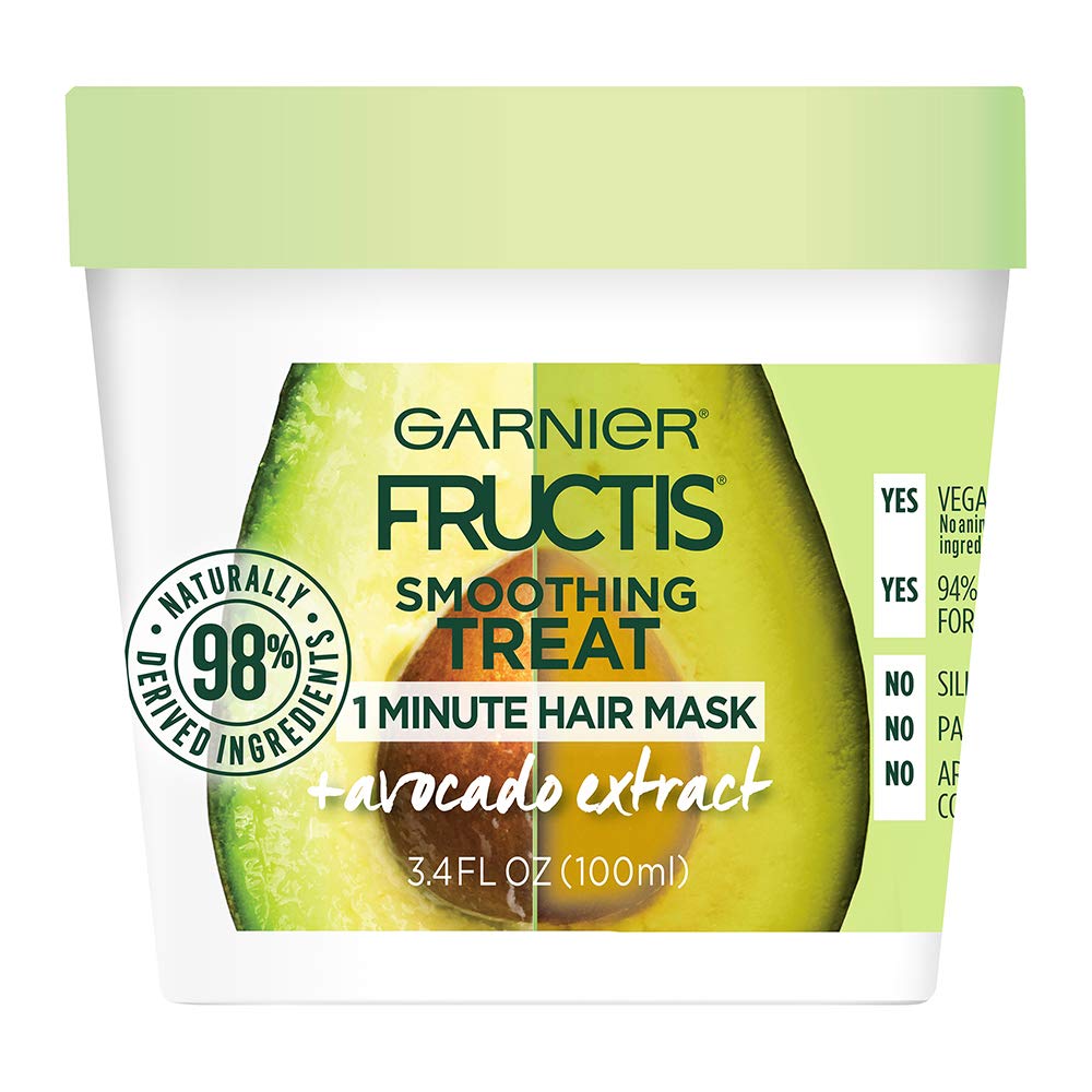 Garnier Fructis Smoothing 1 Minute Hair Mask, Avocado, 3.4 fl. oz ...