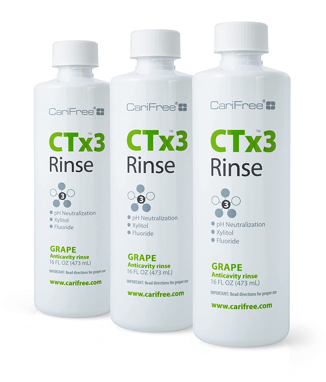 CariFree CTx3 Rinse (Grape): Fluoride Mouthwash | Dentist Recommended ...