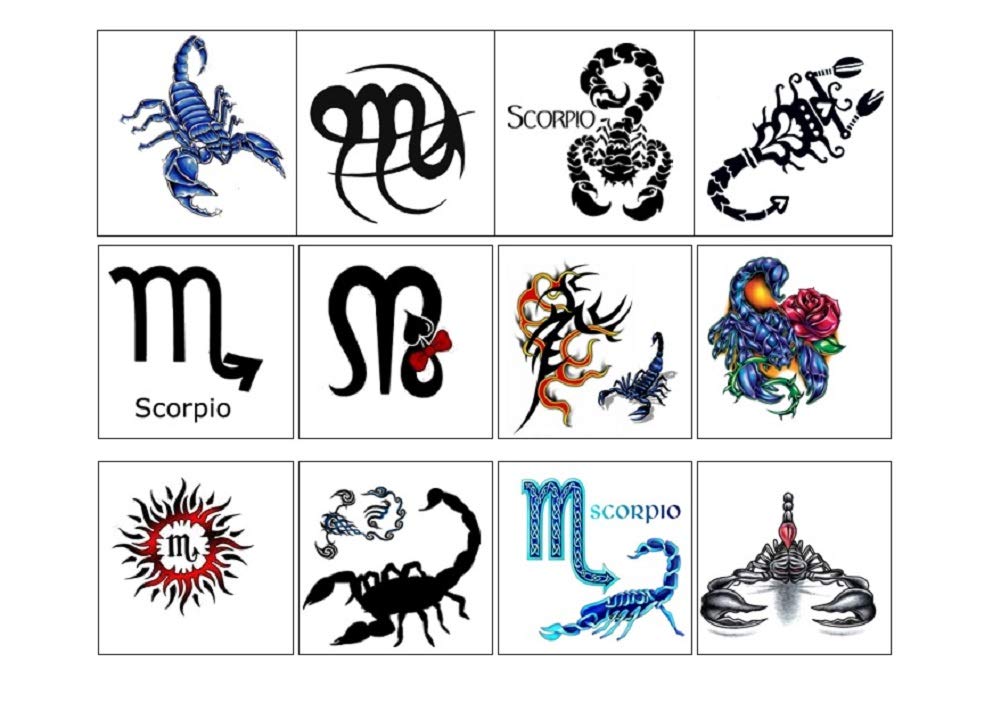 KazCreations Scorpio Star Sign Zodiac Collection (Scorpio Temporary ...