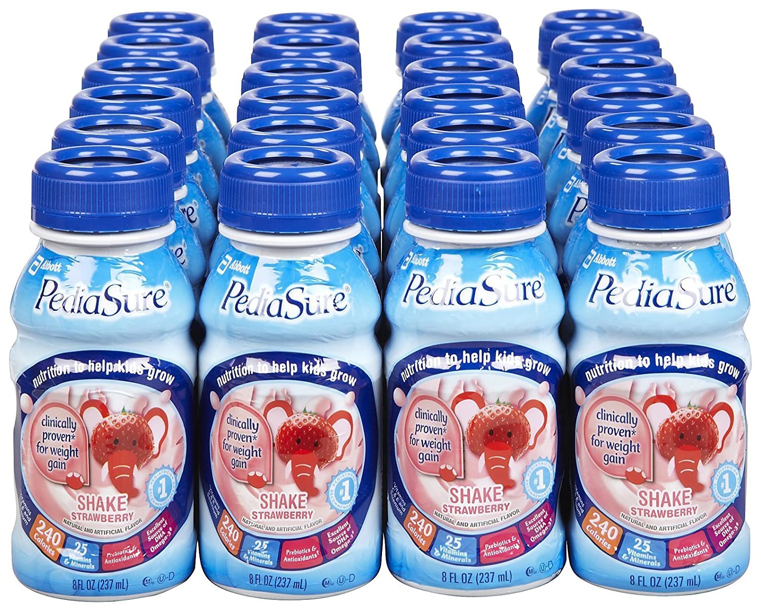 Pediasure Regular Nutrition Drink Bottles - Strawberry - 8 oz - 24 pk
