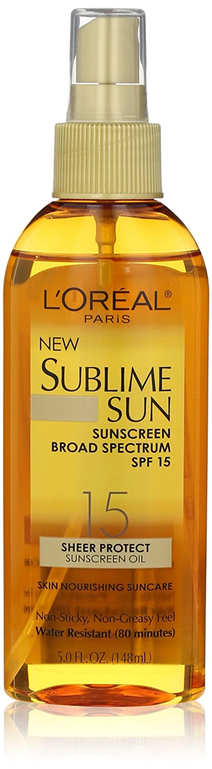 L"Oreal Paris Sublime Sun Sunscreen Oil Spray SPF 15, 5Ounce
