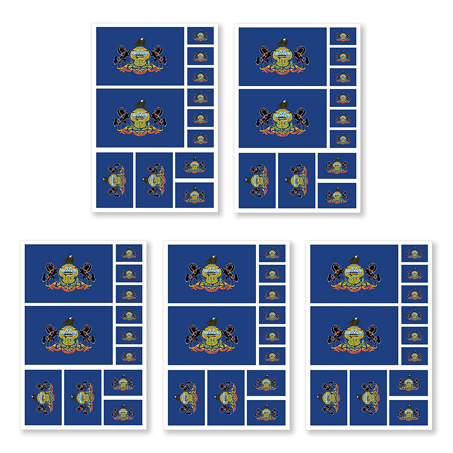 JBCD 5 Pcs Pennsylvania Flag Tattoos PA Flag Stickers Face Tattoos ...