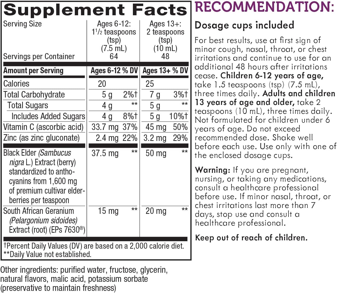 Nature"s Way Sambucus Relief Cough Syrup, Feel Better Faster ...