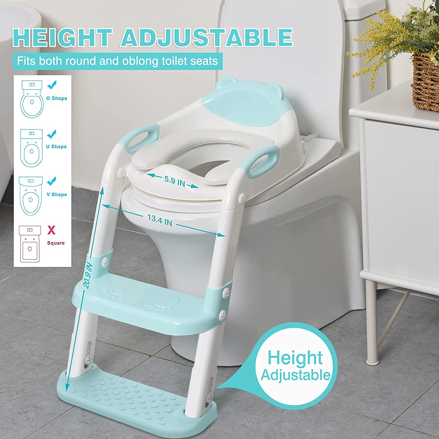 711TEK Potty Training Seat with Double Step Stool Ladder - 2022 ...