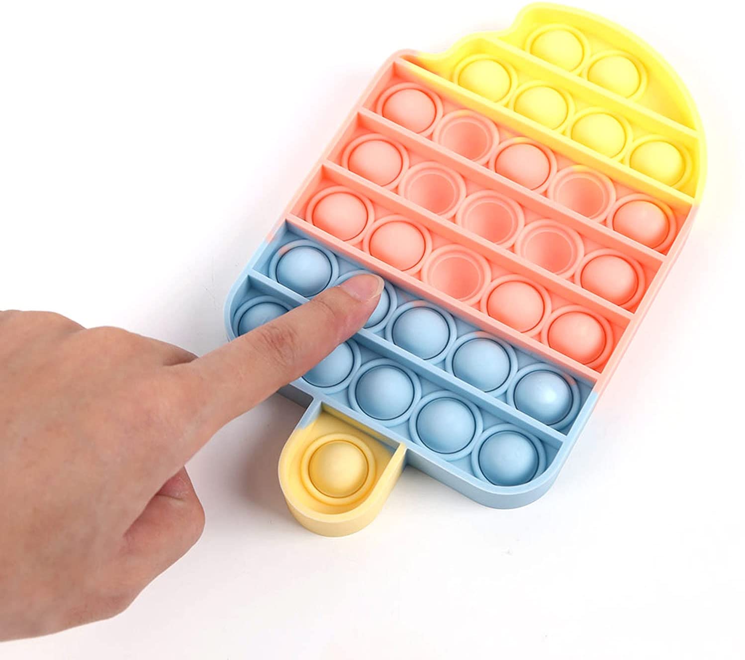 Ice Cream Push Pop Bubbles Fidget Toy, Stress Reliever Silicone Sensory ...