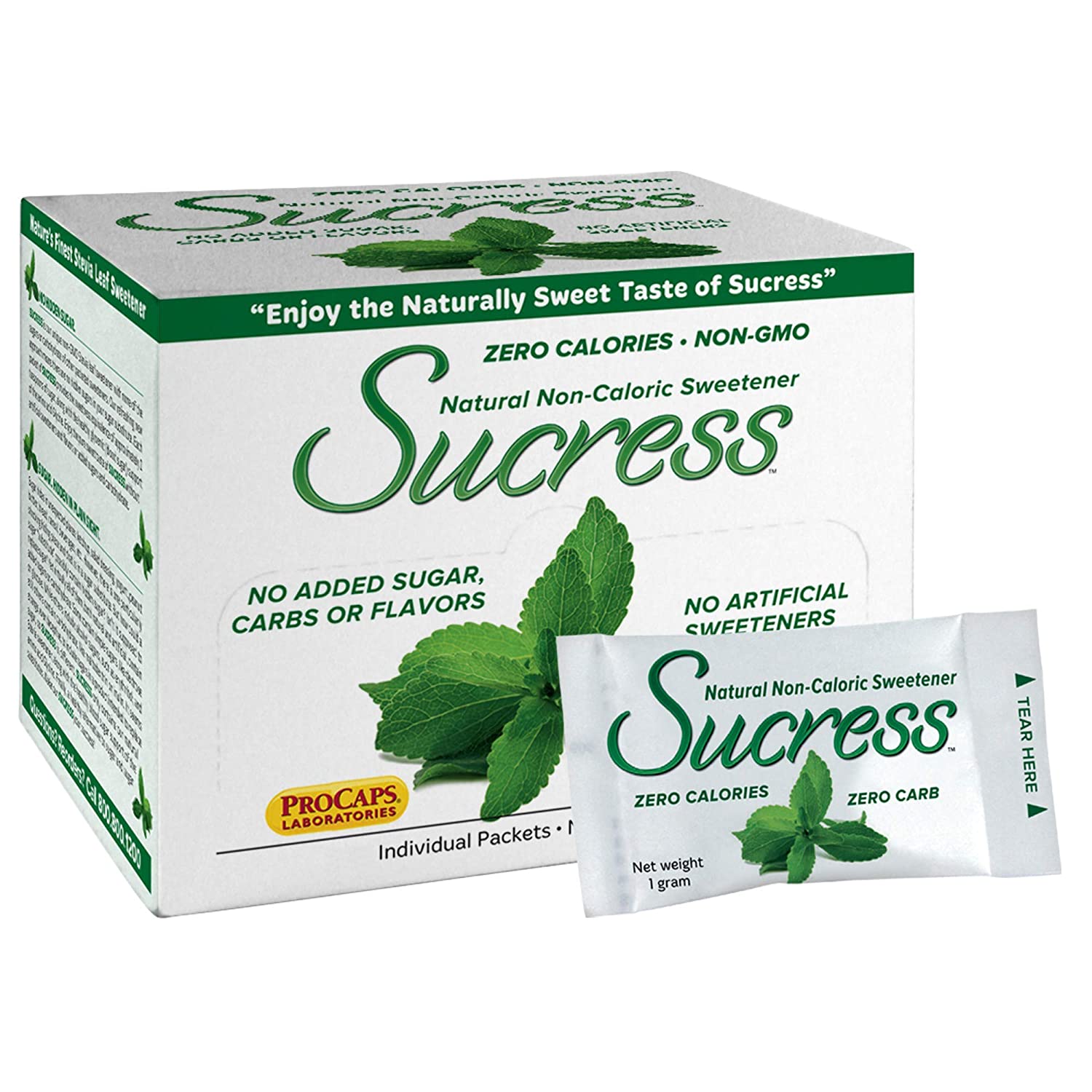 Andrew Lessman Sucress Stevia Sweetener 500 Packets - Natural Non ...