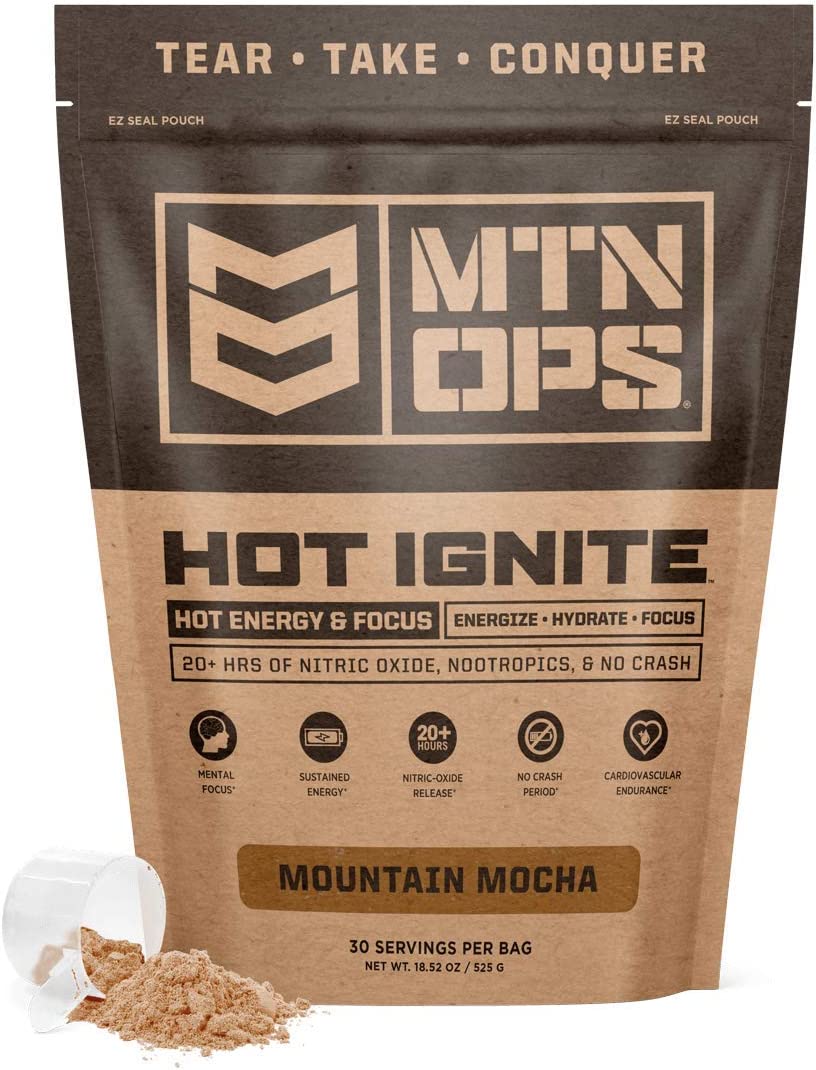 MTN OPS Hot Ignite Supercharged Energy Drink Mix Focus Enhancer ...