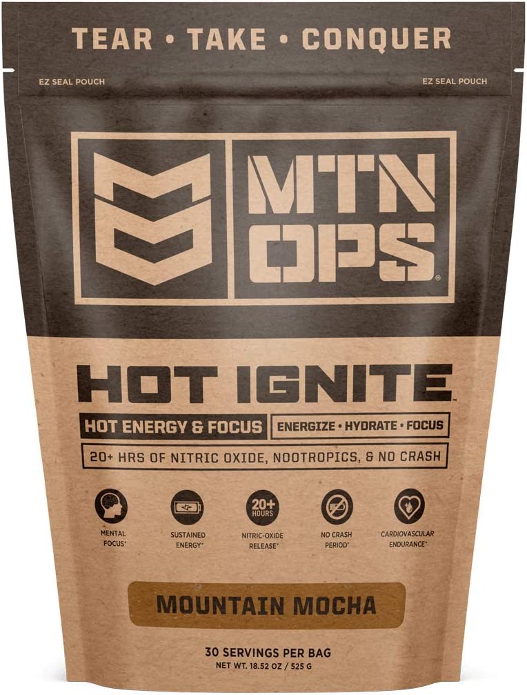 MTN OPS Hot Ignite Supercharged Energy Drink Mix Focus Enhancer ...