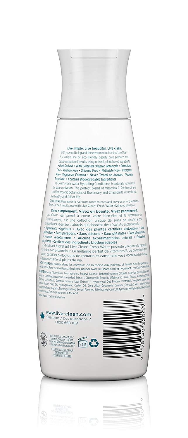 Live Clean Fresh Water Hydrating Shampoo, 12 Fl Oz