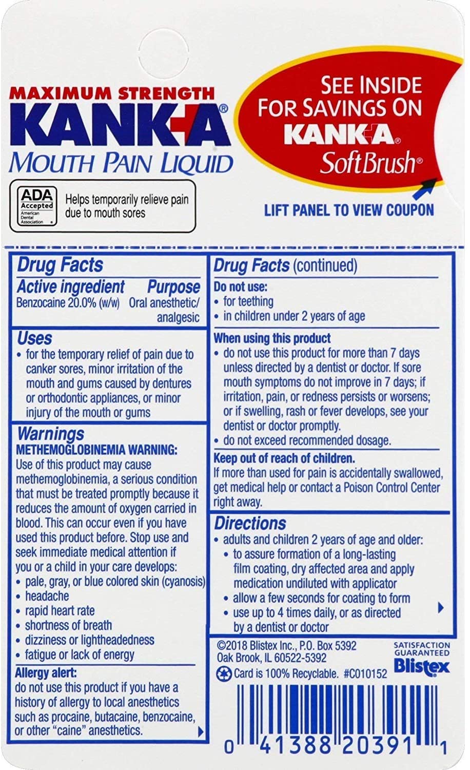 Kank-A Mouth Pain Liquid Professional Strength 0.33 oz (Pack of 3)