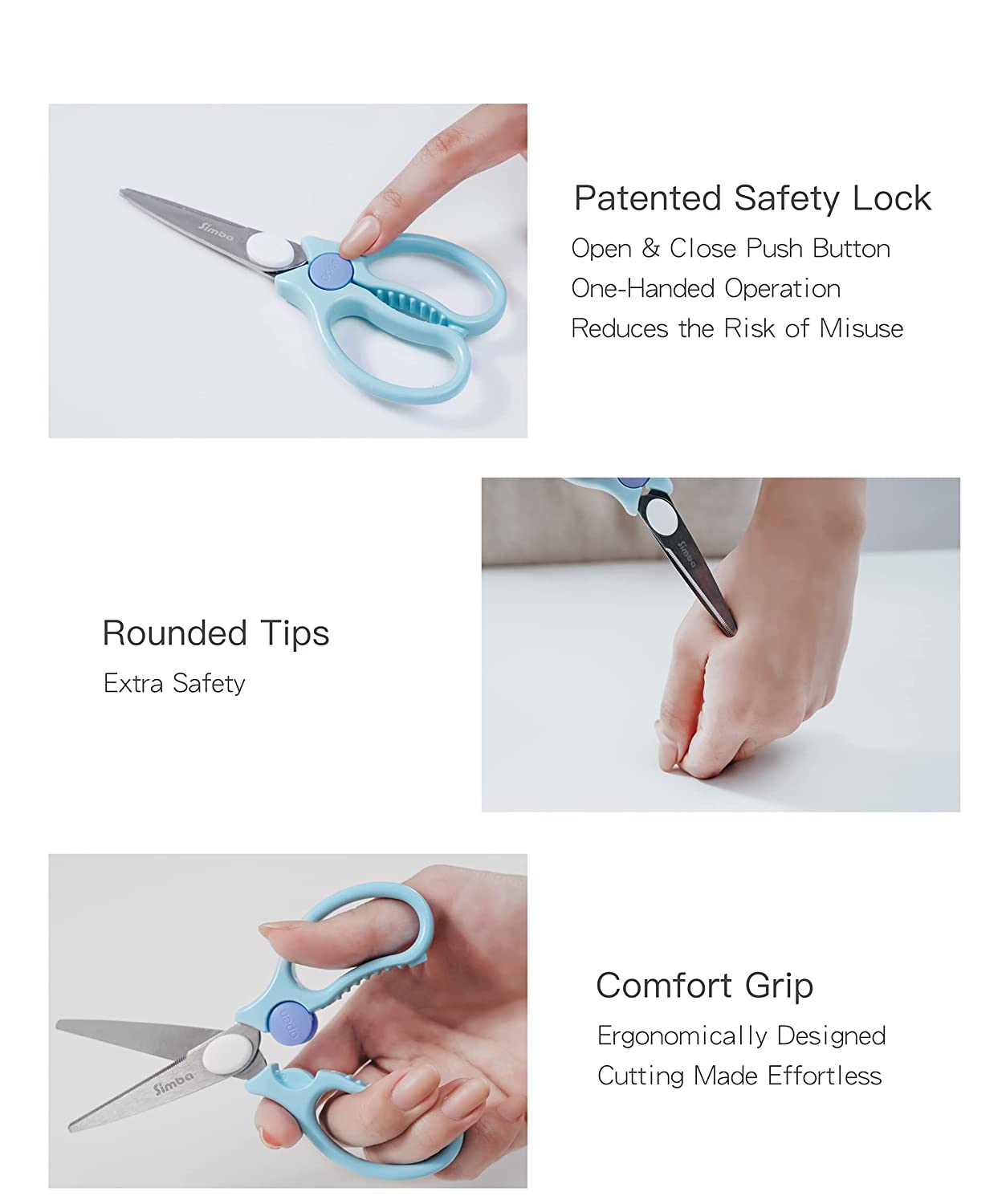 Simba Premium Portable Safety Food Scissors (Pink)