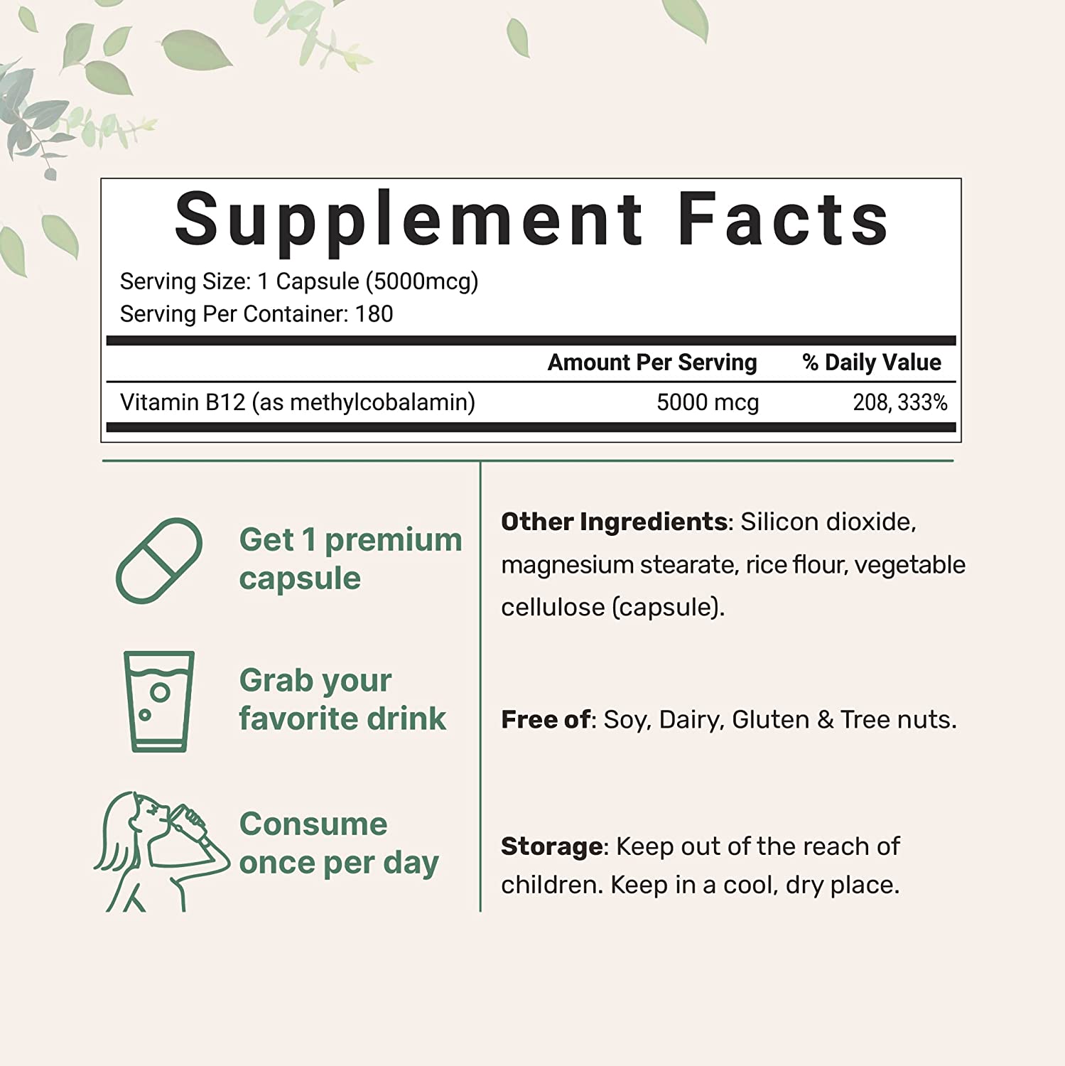 Micro Ingredients Vitamin B12 Methylcobalamin Supplement, Vitamin B12 ...