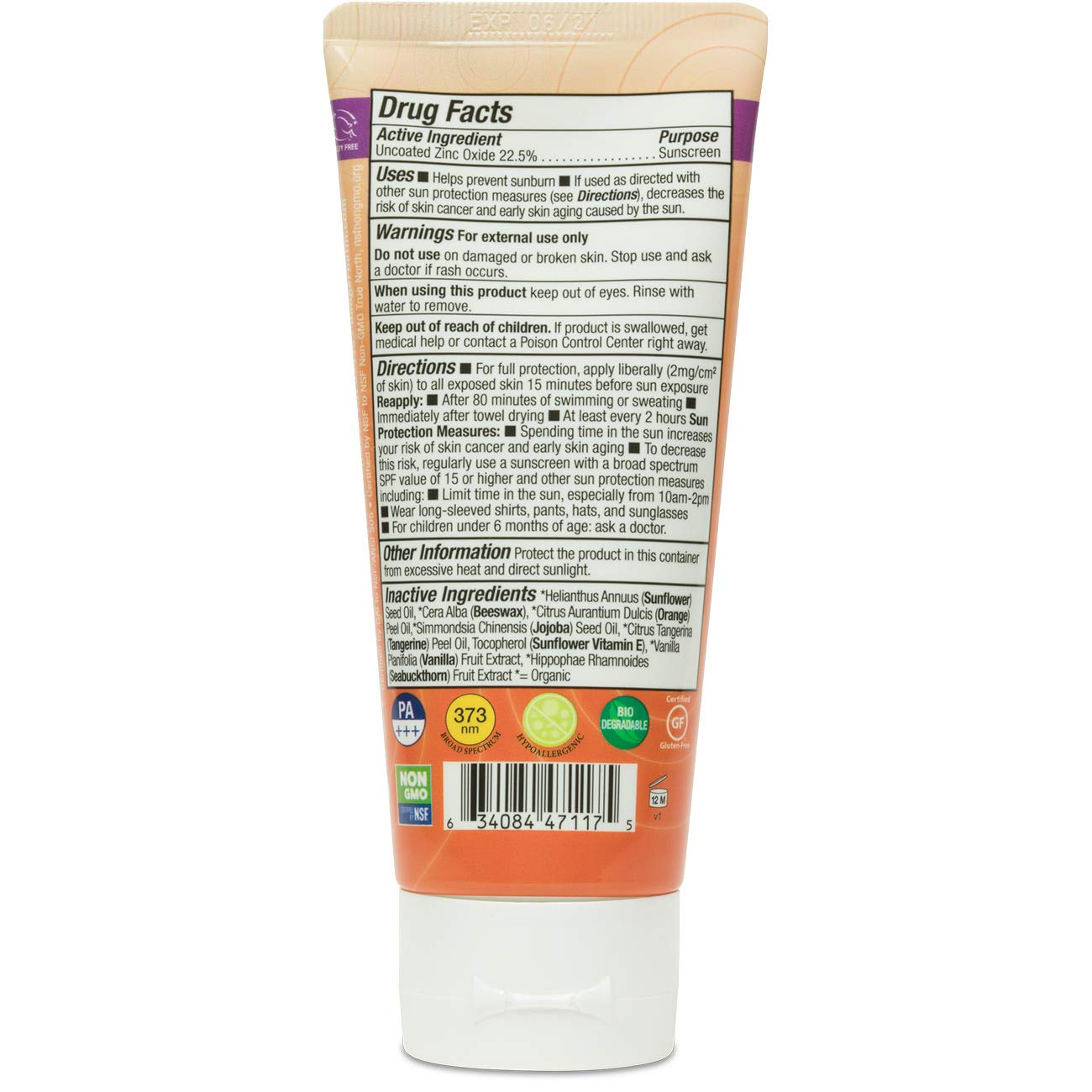 Badger SPF 40 Kids Mineral Sunscreen Cream - Reef-Friendly Broad ...