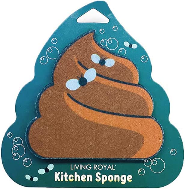 Living Royal Kitchen Sponge (Poop) Fun Novelty Design - Dual Sided ...