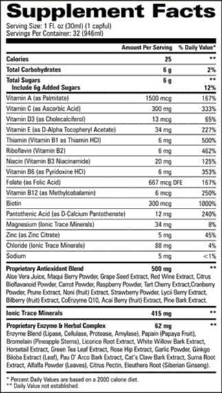 Turbo Power Plus Super Immunity 32 Oz. Liquid Energy Formula: 72 ...