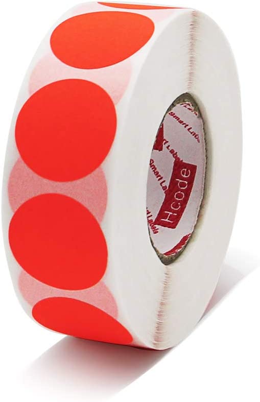 Hcode 1 Inch Color Coding Label Bright Neon Fluorescent Garage Sale ...