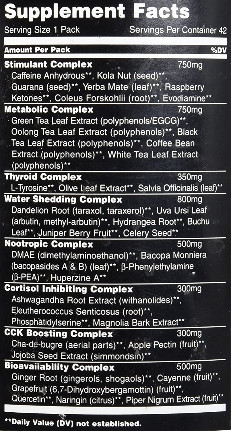 Universal Nutrition Animal Cuts 42 Packs