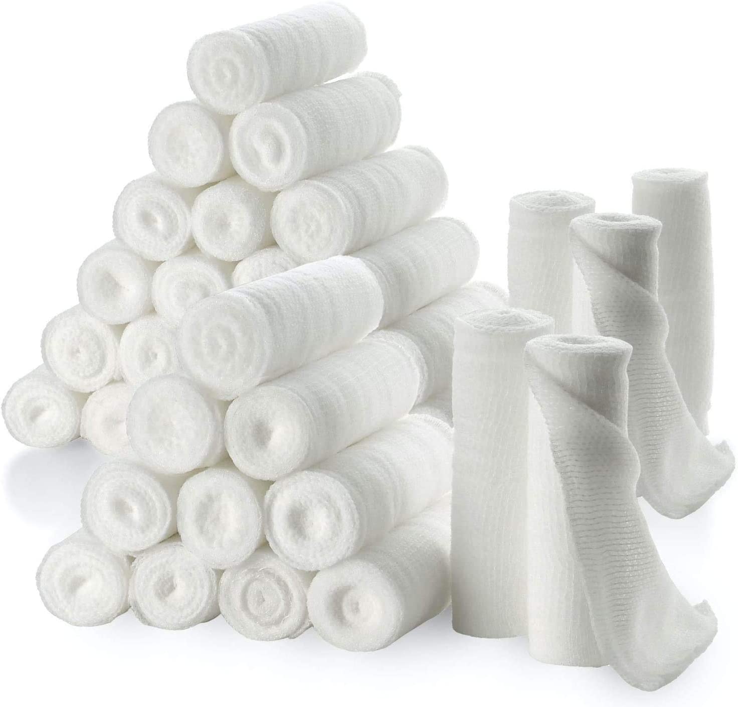 Gauze Bandage Rolls - Pack of 36, 3” x 4.1 Yards Per Roll of Medical ...