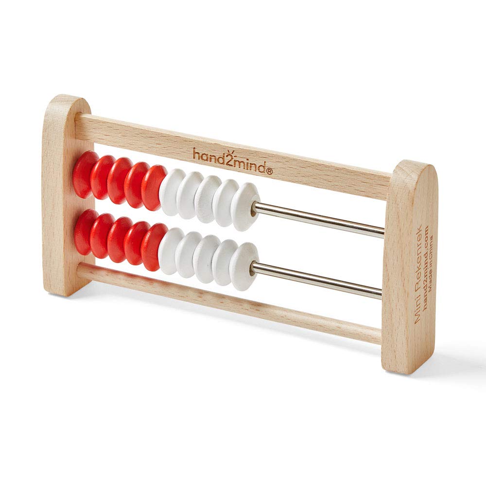 hand2mind Mini 20-Bead Rekenrek, Wooden Rekenrek, Abacus for Kids Math ...