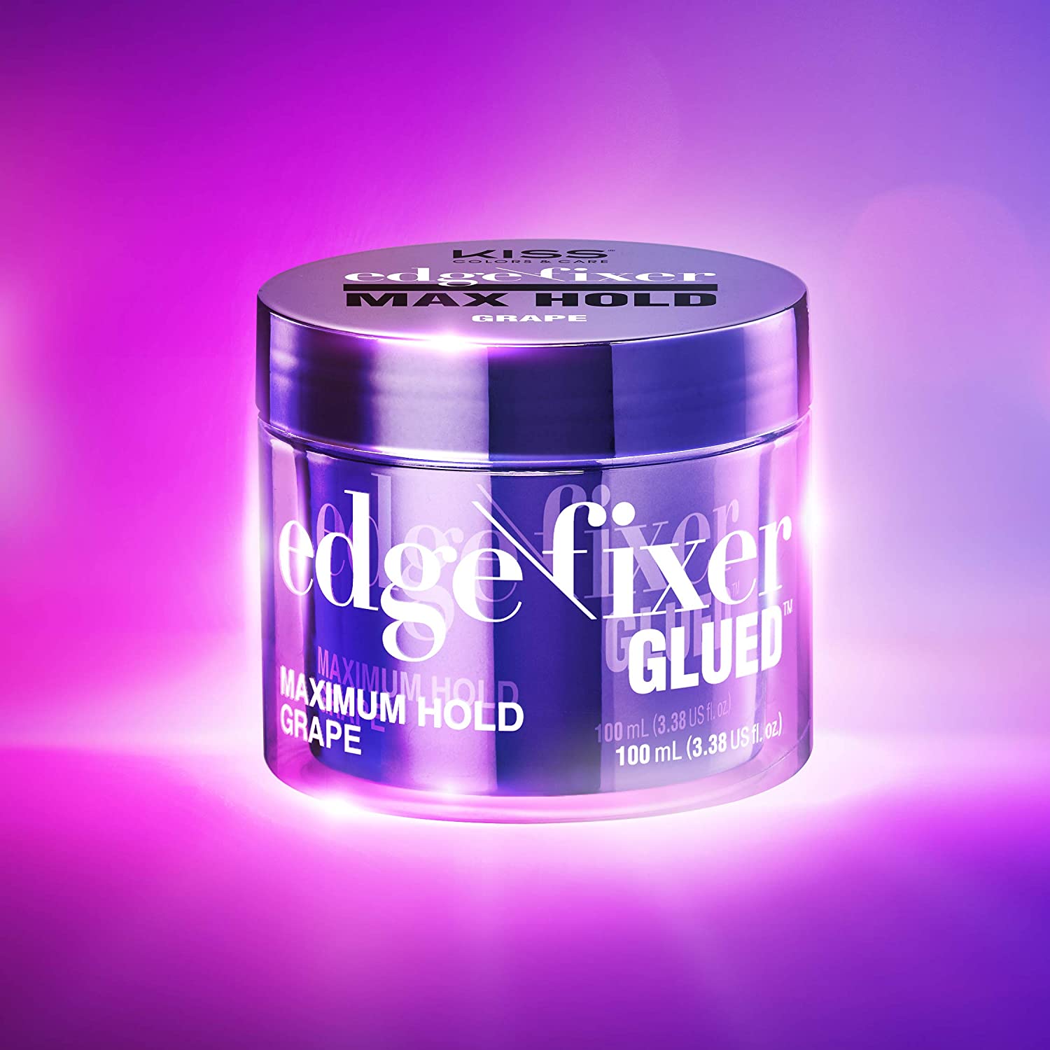 KISS Edge Fixer Glued Max Hold 100mL (3.38 US fl.oz)- (KEG100A) (Grape)