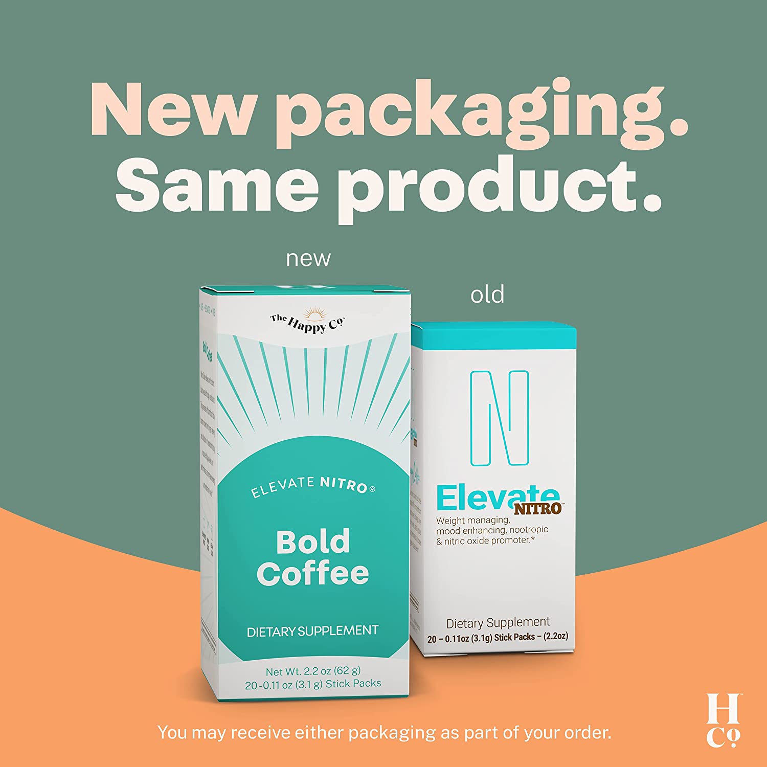 The Happy Co. Elevate NITRO Bold Coffee - Nootropic Smart Coffee - Colombian Arabica Coffee with ...