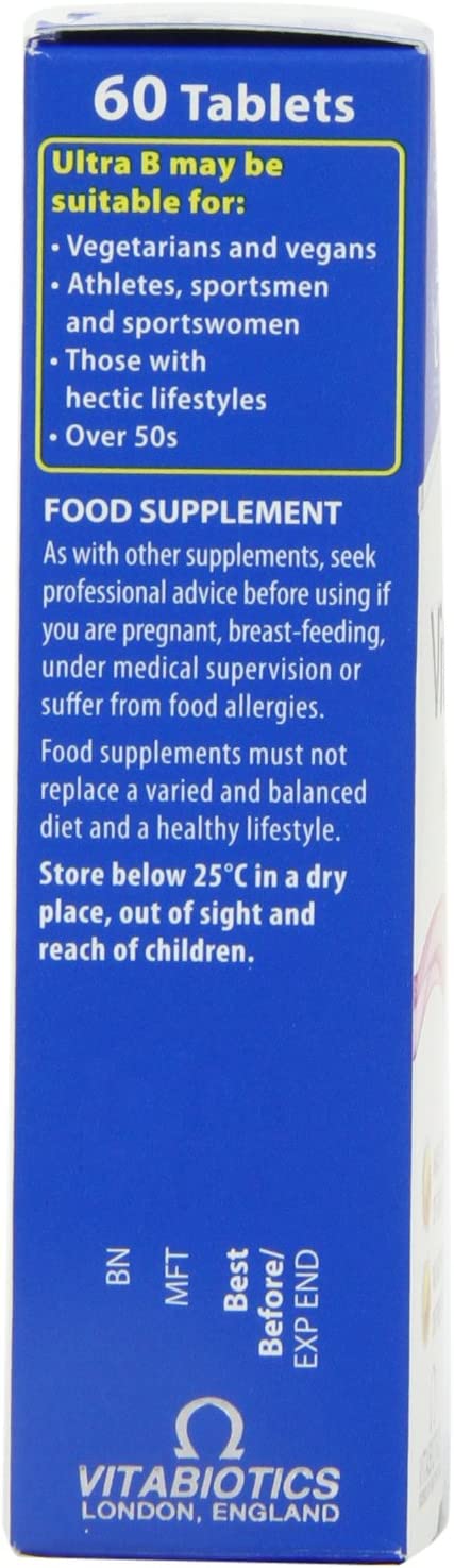 Ultra Vitamin B-Complex Tablets - Pack of 60 Tablets