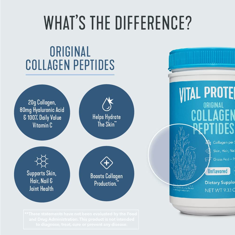 Vital Proteins Collagen Peptides with Hyaluronic Acid and Vitamin C ...