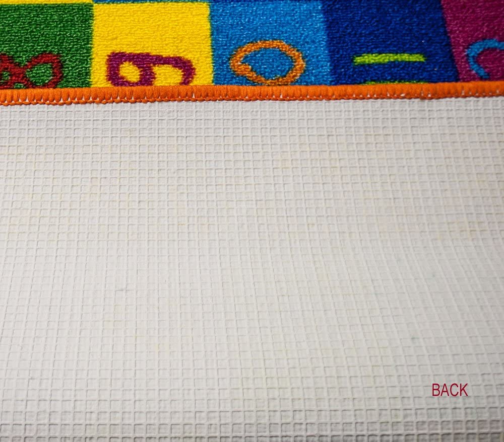 Kids Rug USA Map Area Rug 5x7 (Approx : 4'11" X 6' 10") Non Slip Gel ...