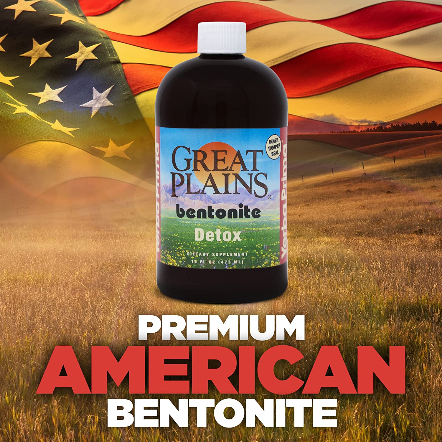 Yerba Prima Great Plains Bentonite Clay - Liquid Clay from Ancient ...