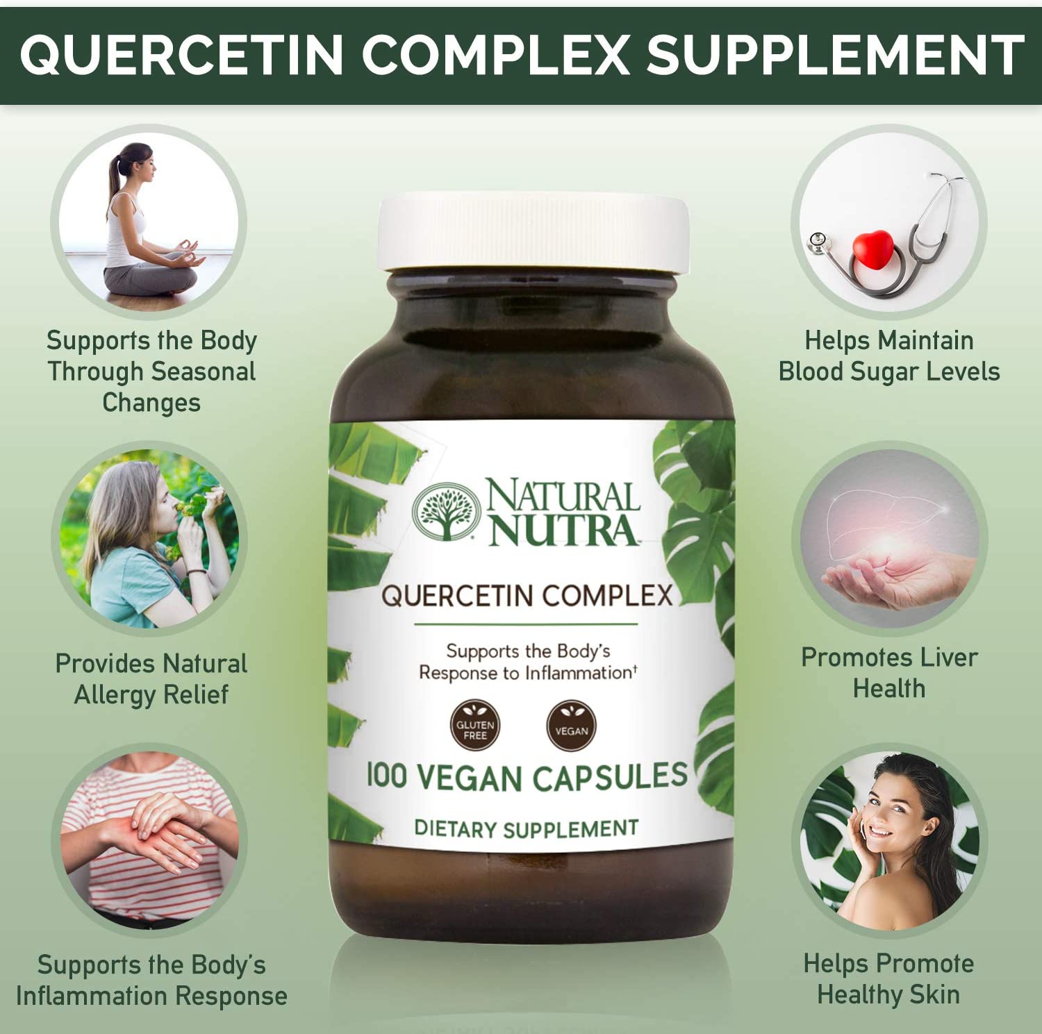 Natural Nutra Quercetin Complex with Bromelain and Vitamin C Citrus ...
